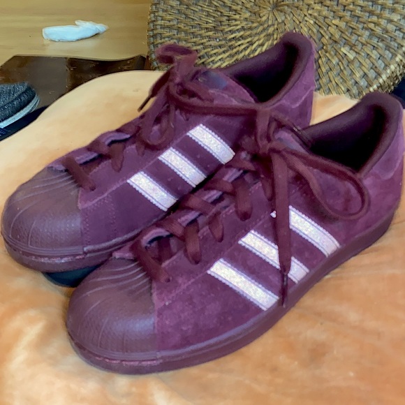 adidas | Shoes | Adidas 55 Superstar Nwots In Burgundymaroon | Poshmark